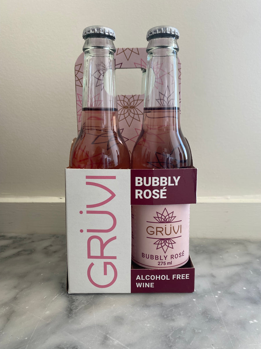 Grüvi Non-Alcoholic Bubbly Rosé 4 pack – Pan Chancho Bakery